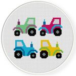 Small Tractors Cross Stitch Pattern – Daily Cross Stitch