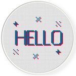 3D Effect Hello Cross Stitch Pattern – Daily Cross Stitch