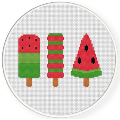 Watermelon Pops Cross Stitch Pattern – Daily Cross Stitch
