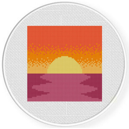 Beautiful Sunset Cross Stitch Pattern – Daily Cross Stitch