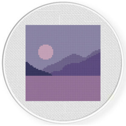 Moonlight View Cross Stitch Pattern – Daily Cross Stitch
