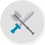 Sword and Halberd Cross Stitch Pattern – Daily Cross Stitch