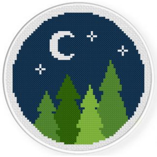 Charts Club Exclusive: Night Forest Cross Stitch Pattern – Daily Cross ...
