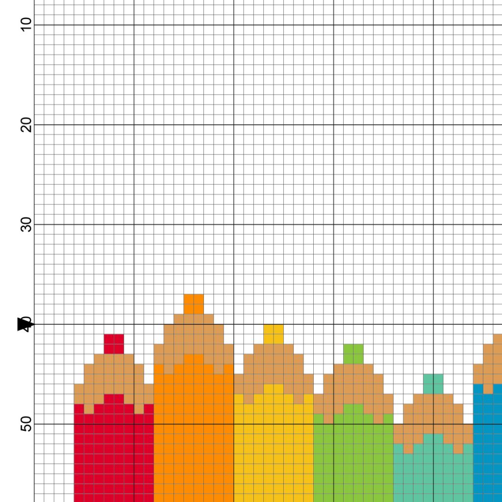 Colored Pencil Border Cross Stitch Pattern – Daily Cross Stitch