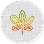 Gradient Autumn Leaf Cross Stitch Pattern – Daily Cross Stitch