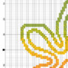 Gradient Autumn Leaf Cross Stitch Pattern – Daily Cross Stitch