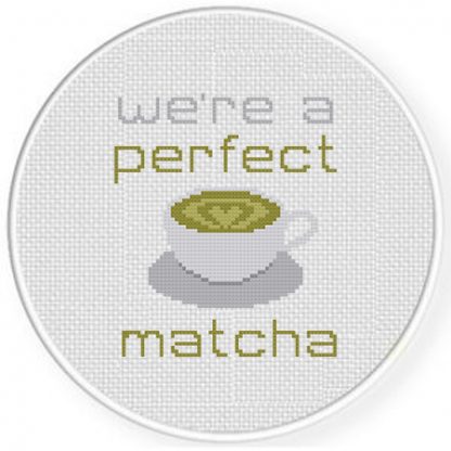 We are Perfect Matcha Cross Stitch Pattern – Daily Cross Stitch