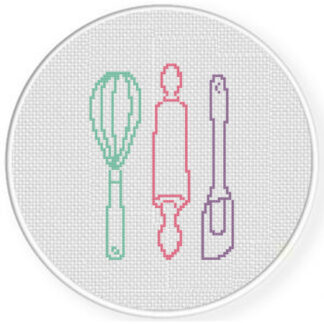 Baking Utensils Cross Stitch Pattern – Daily Cross Stitch