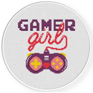 Gamer Girl Cross Stitch Pattern – Daily Cross Stitch
