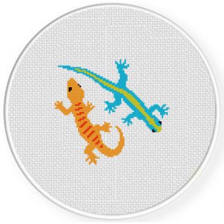 Colorful Newts Cross Stitch Pattern – Daily Cross Stitch