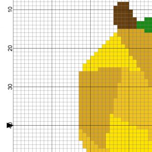 Geometric Mango Cross Stitch Pattern – Daily Cross Stitch