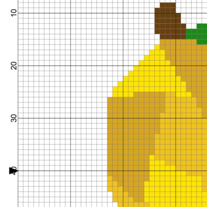 Geometric Mango Cross Stitch Pattern – Daily Cross Stitch
