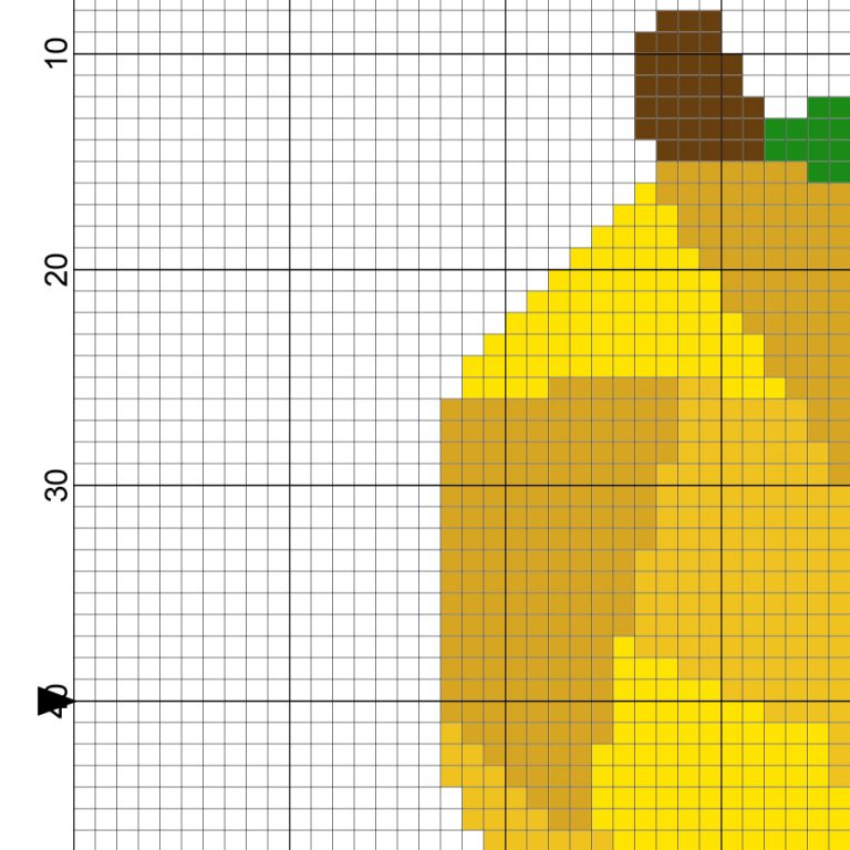 Geometric Mango Cross Stitch Pattern – Daily Cross Stitch