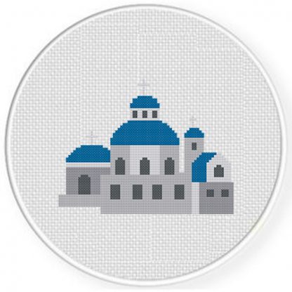 Santorini Cross Stitch Pattern – Daily Cross Stitch