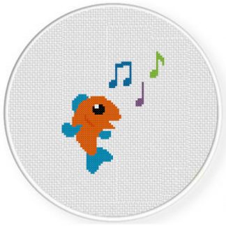 Cute Musical Fish Cross Stitch Pattern – Daily Cross Stitch