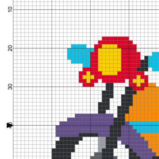 Cute Motorcycle Cross Stitch Pattern – Daily Cross Stitch