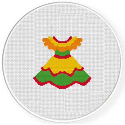 Fiesta Dress Cross Stitch Pattern – Daily Cross Stitch
