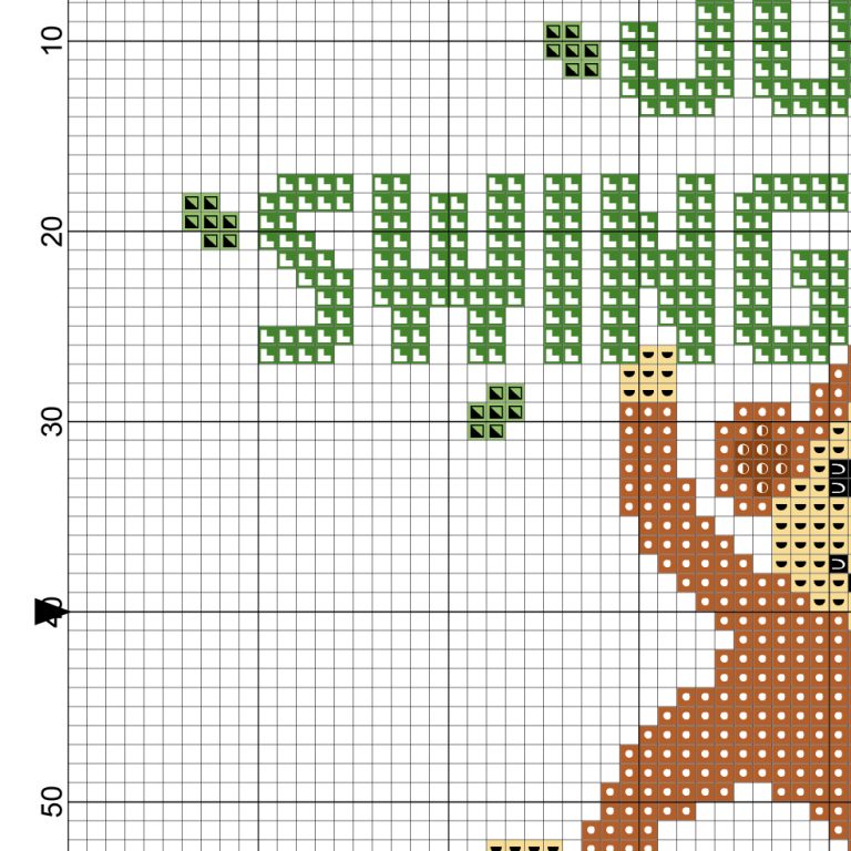 Just Swinging by to Say Hi Cross Stitch Pattern – Daily Cross Stitch