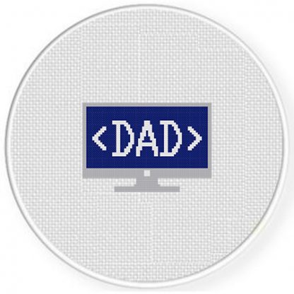 Computer Dad Cross Stitch Pattern – Daily Cross Stitch