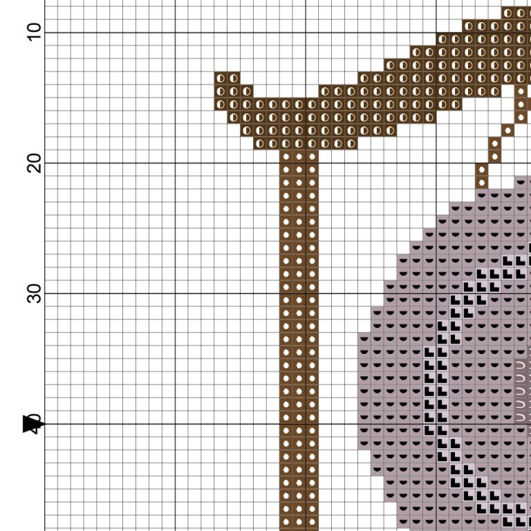 Traditional Ancient Gong Cross Stitch Pattern – Daily Cross Stitch