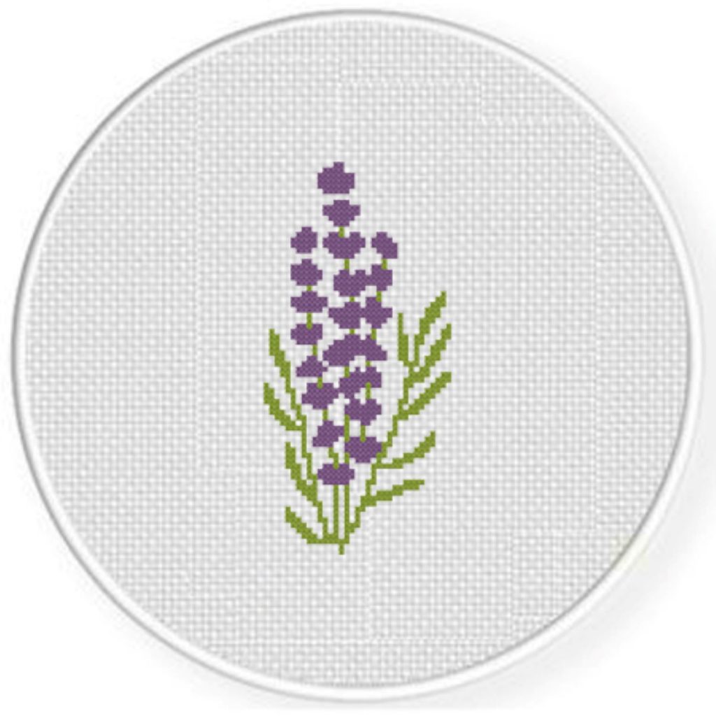 Lavender Cross Stitch Pattern – Daily Cross Stitch