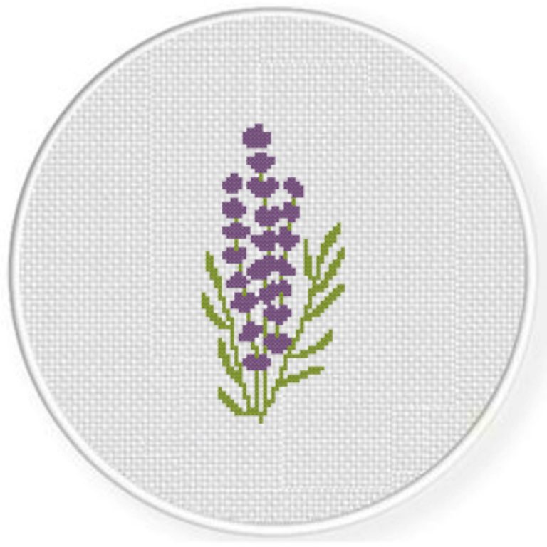 Lavender Cross Stitch Pattern – Daily Cross Stitch