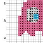 Iconic Pacman and Pesky Ghosts Rivals Cross Stitch Pattern – Daily ...