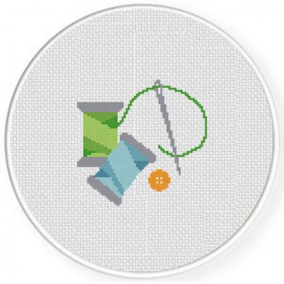 Thread And Needle Cross Stitch Pattern – Daily Cross Stitch