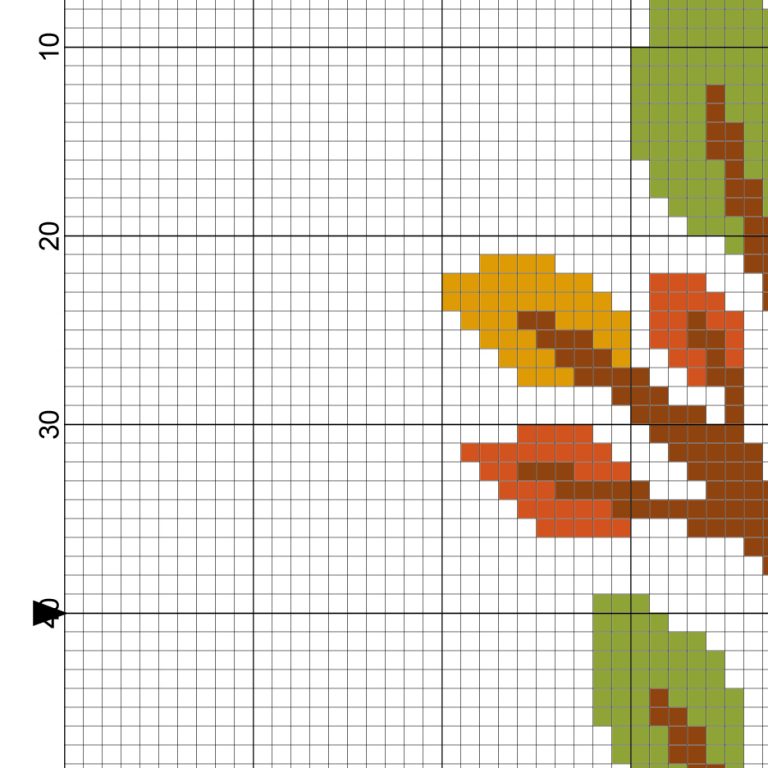 Fall Tree Leaves Cross Stitch Pattern – Daily Cross Stitch