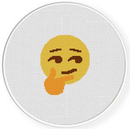 Smirking Emoji Cross Stitch Pattern – Daily Cross Stitch