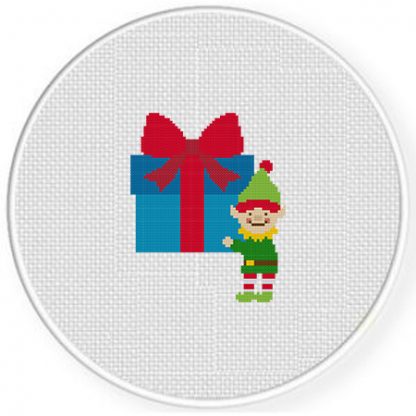 Little Elf Gift Cross Stitch Pattern – Daily Cross Stitch