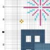 Buildings and Fireworks Cross Stitch Pattern – Daily Cross Stitch