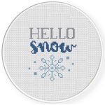 Hello Snow Cross Stitch Pattern – Daily Cross Stitch