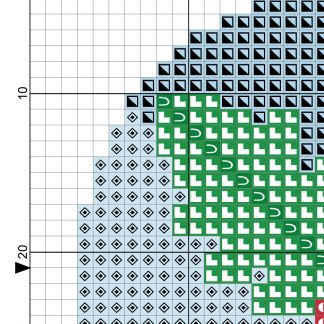 Christmas Ornament – Mistletoe Cross Stitch Pattern – Daily Cross Stitch