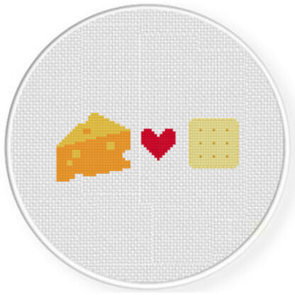 Cheese Love Cracker Cross Stitch Pattern – Daily Cross Stitch