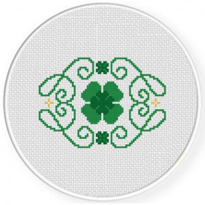 Clover Flourish Cross Stitch Pattern – Daily Cross Stitch