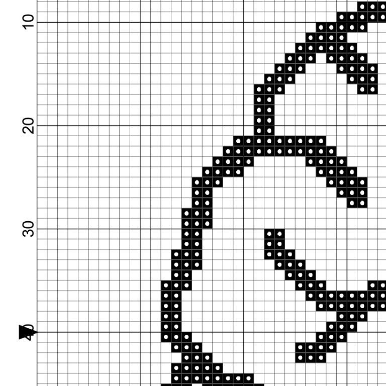 Brain Hemisphere Cross Stitch Pattern – Daily Cross Stitch