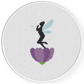 Purple Flower Fairy Cross Stitch Pattern – Daily Cross Stitch