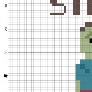 Stayin’ Alive Zombie Cross Stitch Pattern – Daily Cross Stitch
