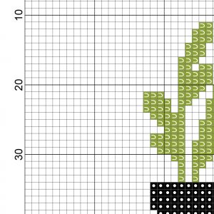 Work Table With Potted Plant Cross Stitch Pattern – Daily Cross Stitch