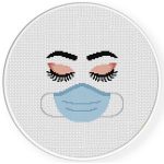 Glam Mask Cross Stitch Pattern – Daily Cross Stitch
