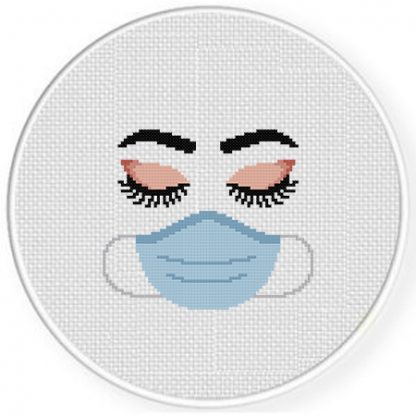 Glam Mask Cross Stitch Pattern – Daily Cross Stitch