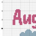 August Cross Stitch Pattern – Daily Cross Stitch