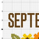 September Cross Stitch Pattern – Daily Cross Stitch