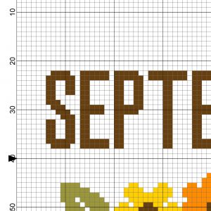September Cross Stitch Pattern – Daily Cross Stitch