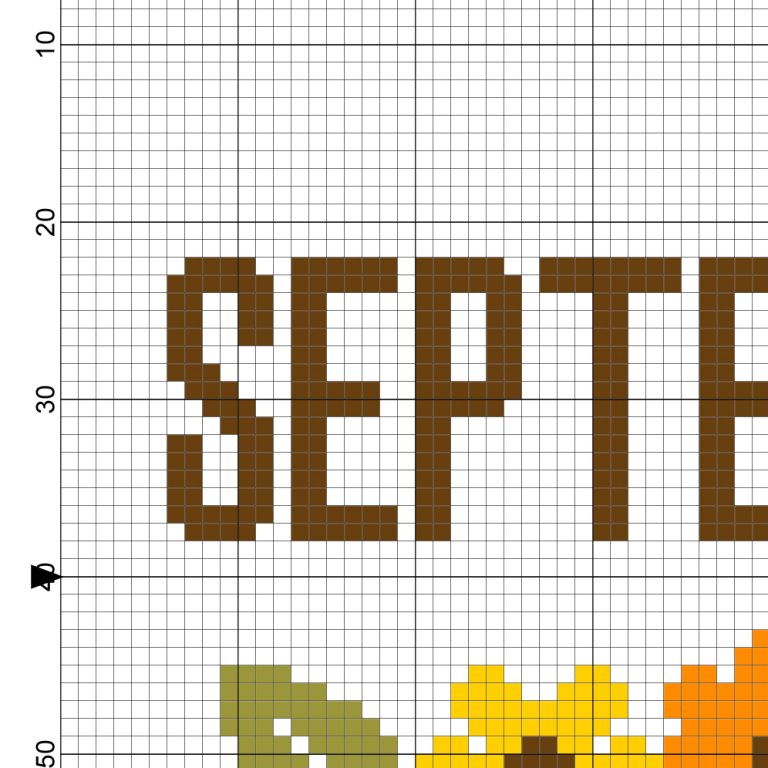 September Cross Stitch Pattern – Daily Cross Stitch