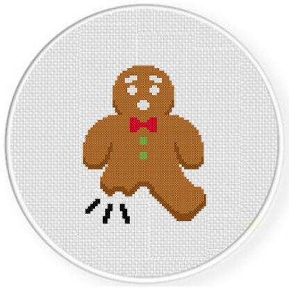 Bitten Gingerbread Man Cross Stitch Pattern – Daily Cross Stitch