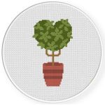 Heart Shaped Topiary Cross Stitch Pattern – Daily Cross Stitch