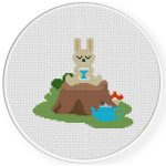 Zen Tea Time Bunny Cross Stitch Pattern – Daily Cross Stitch