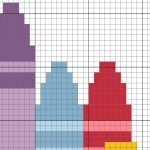 Kids Crayons Cross Stitch Pattern – Daily Cross Stitch